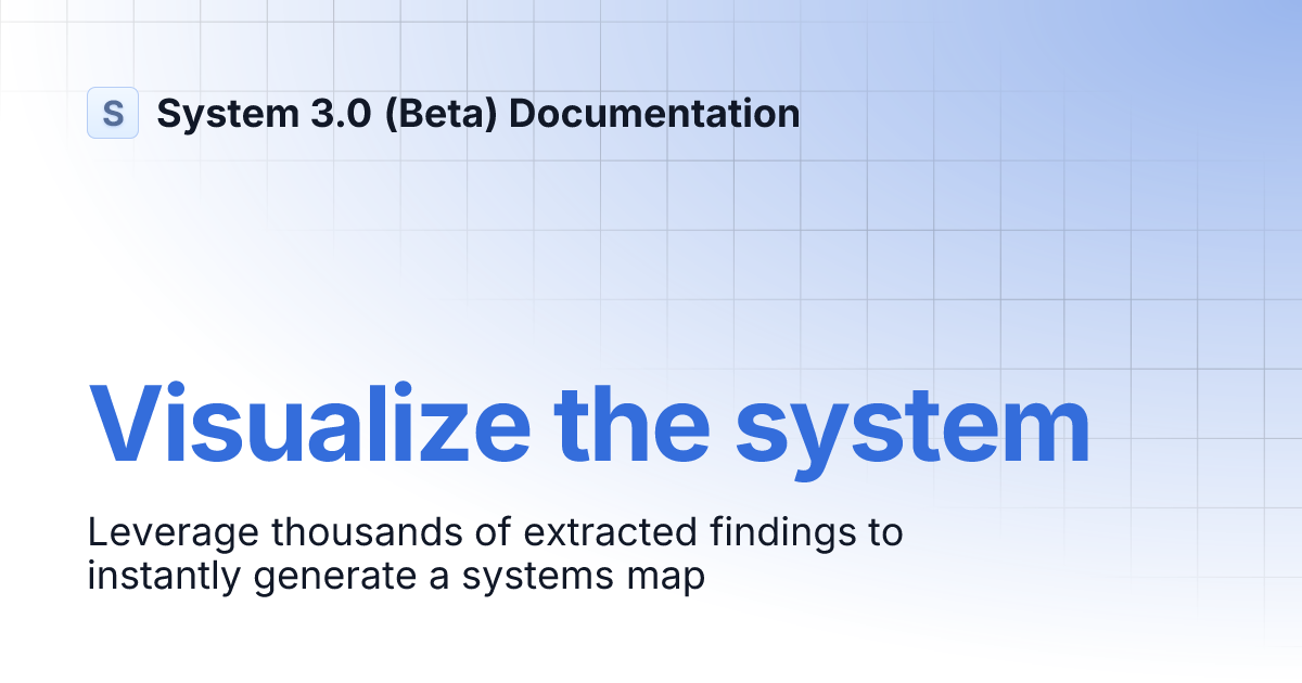 Visualize the system | System 3.0 (Beta) Documentation