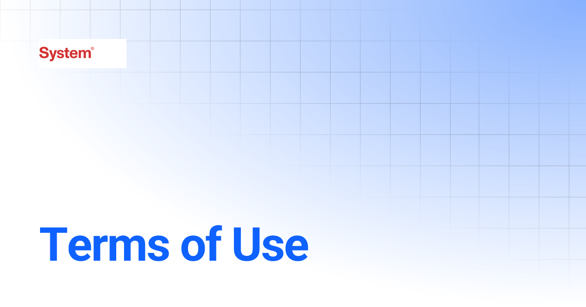 Terms of Use | System Documentation